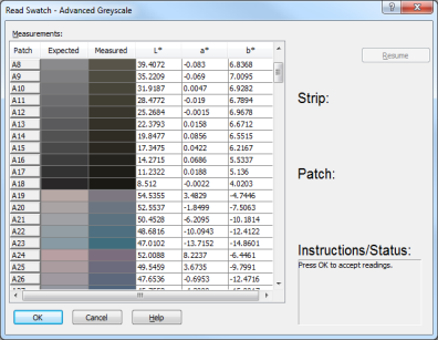 Read Advanced Grayscale Swatch