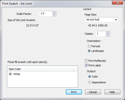 Print Ink Limit Swatch