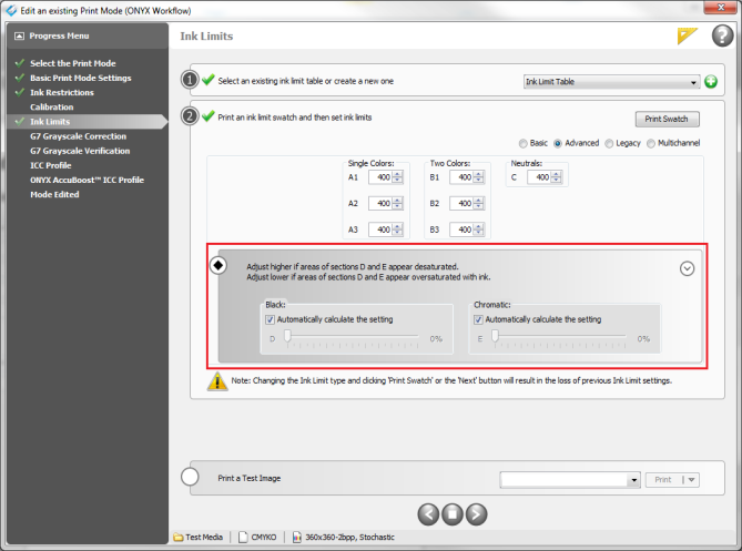 Print Ink Limit Swatch