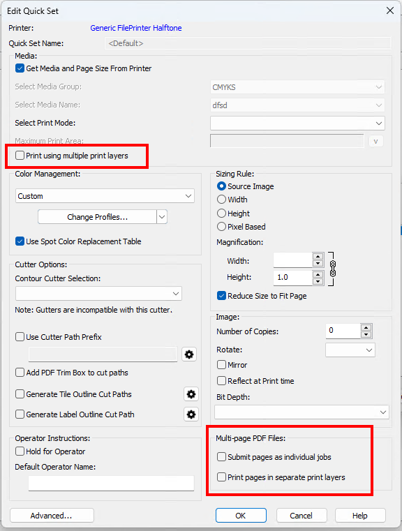 Multi-layer printing