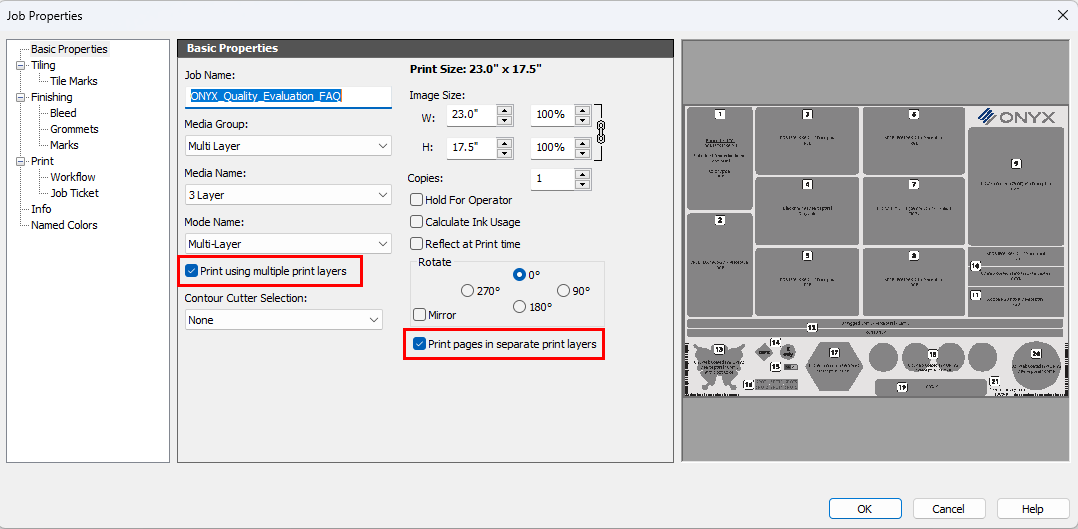 Multi-layer printing